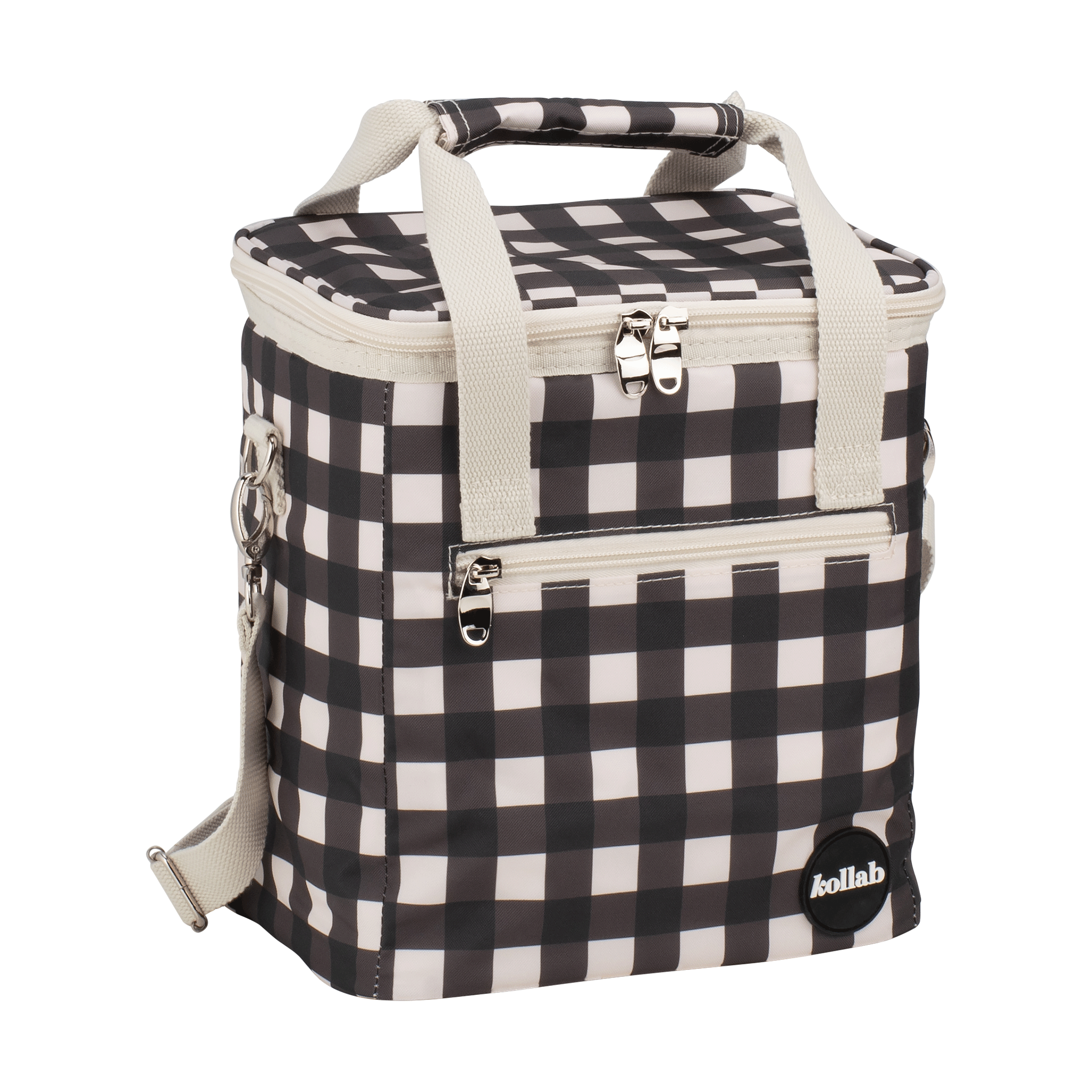 Holiday Mini Cooler - Black Check – Babylon Boutique